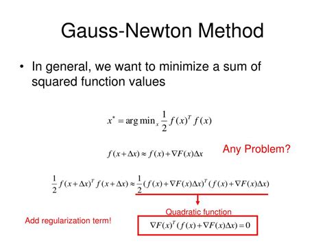 Ppt Methods For Nonlinear Least Square Problems Powerpoint