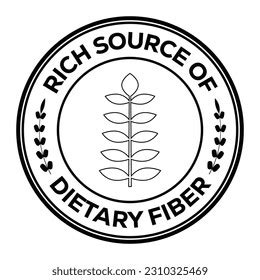 Good Source Dietary Fiber Icon Fiber Rich Stock Vector Royalty Free