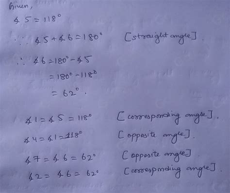 Solved C Refer To The Figure And Find The Measure Of The Angles If ∠