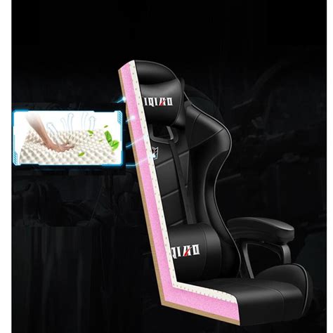 כיסא גיימינג מקצועי מתכוונן משלב תאורת Led מחליפה צבעים עי שלט וכריות רהיטי