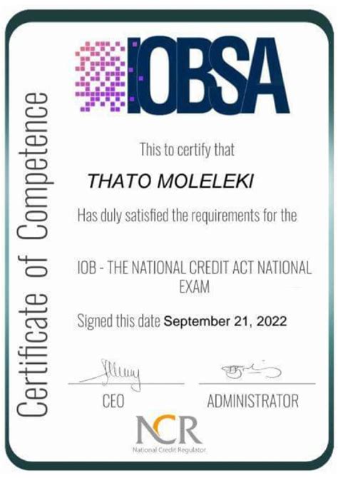 Nca Certificate Practice For Exam Pmg3b21 Iobsa Insurance This To