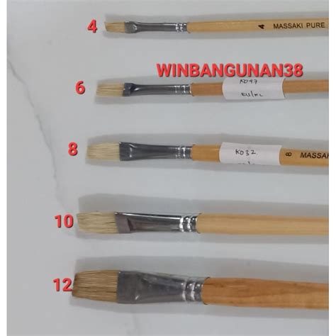 Jual Kuas Lukiskuas Lukis Cat Miyak No 4 6 8 10 12 Shopee Indonesia