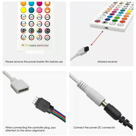 Dc5 24v Bluetooth Led Controller 40 Keys Kaukosäädin Sovelluksen ohjaus ja Musiikin