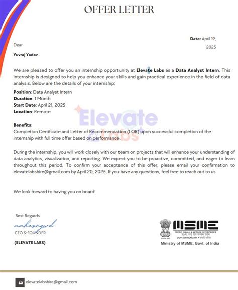 Dataanalytics Elevatelabs Realworlddata Internshipexperience Analyticsinaction