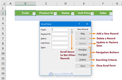how to create a database with a form in excel exceldemy