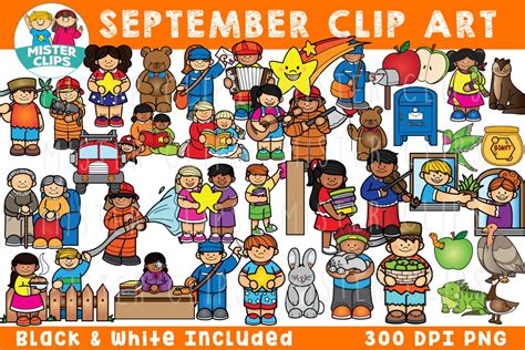 September Clip Art Black And White September Svg File By