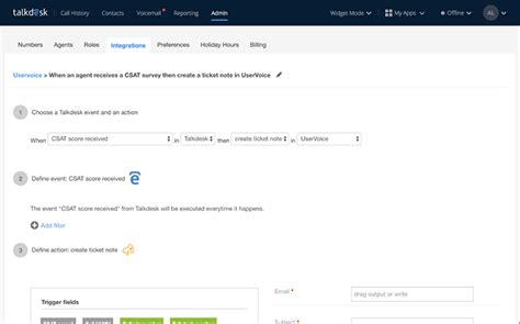 automating tasks in your uservoice integration talkdesk support