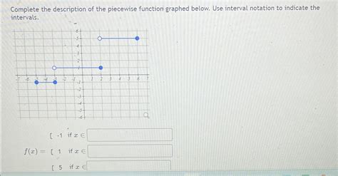 Solved Complete The Description Of The Piecewise Function