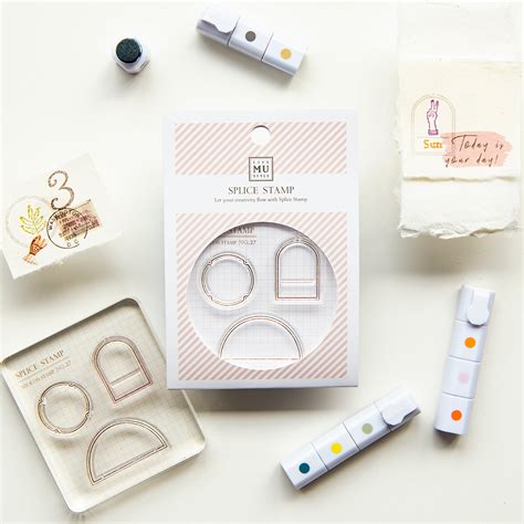 Mu Lifestyle My Icon Clear Stamp Set No27 Modern Frames Pinky Elephant