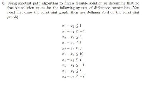 Solved Use Bellman Ford Algorithm S Algorithm To Solve Chegg