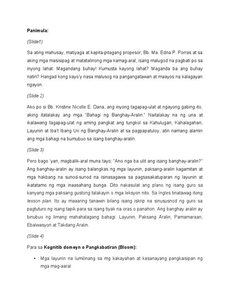 Fil 314 Pag Uulat Iskrip Pdf