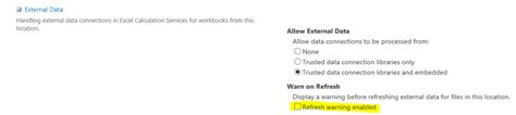 Sharepoint Error External Data Refresh Failedwe Are Unable To Refresh