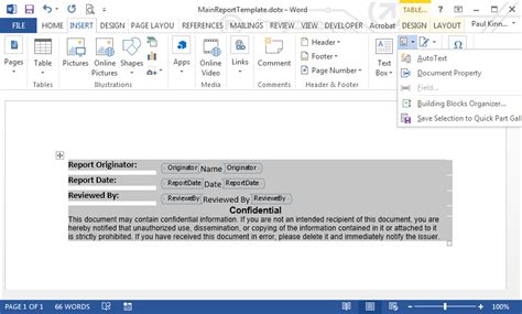 How To Create A Quick Part In Word Mmofalas