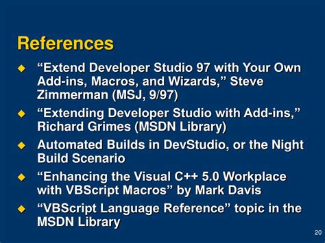 PPT Automating Visual C IDE Using Add Ins And Macros Ranga Narasimhan Microsoft Developer