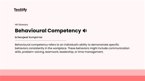 Behavioural Competency Hr Glossary Testlify