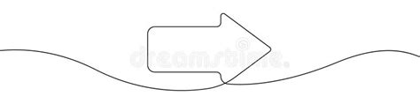 Black Arrow Icon Line Continuous Drawing Vector One Line Black Arrow