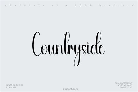 Countryside Script Font Free Download And Preview Deefont