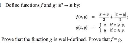 Solved Define Functions F And Gr2→r By