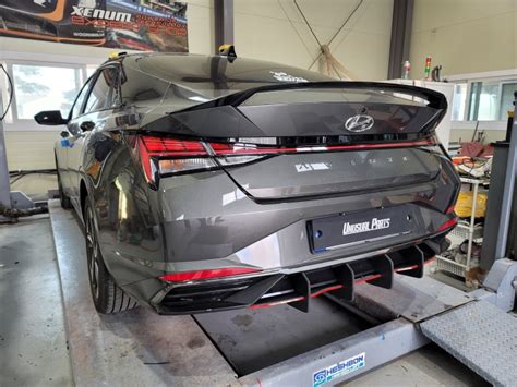 아반떼 Cn7 노말 바디킷 에어댐 튜닝 작업 아반떼cn7 튜닝은 언유즈얼 파츠에서 신형 아반떼 Cn7 N 노말 일반