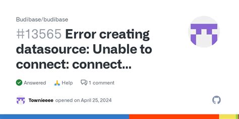 Error Creating Datasource Unable To Connect Connect ECONNREFUSED This Error