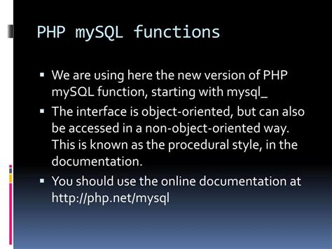 Ppt Php Mysql Powerpoint Presentation Free Download Id2816909
