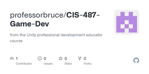 Github Professorbrucecis 487 Game Dev From The Unity Professional