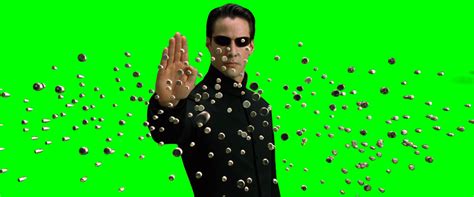 Neo Stopping Bullets Meme The Matrix Reloaded Green Screen Creatorset