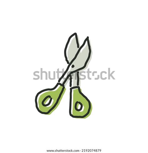 School Office Art Objects Scissor Vector Stock Vector Royalty Free