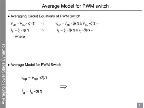 PPT Average Model For PWM Switch PowerPoint Presentation Free Download ID
