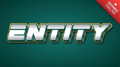 Entity Text Style Effects Generator