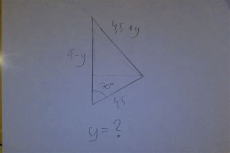 geometry how to solve triangle side length with unknown variable