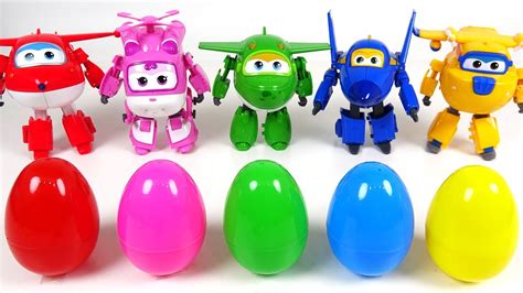 출동 슈퍼윙스와 로보카폴리 서프라이즈에그 알까기 놀이 두두팝토이 Youtube
