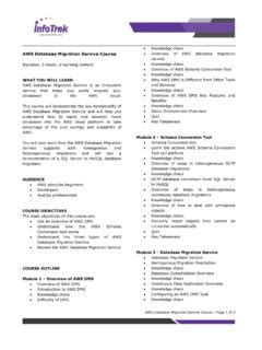 AWS Database Migration Service Course Aws Database Migration Service Course Pdf PDF4PRO