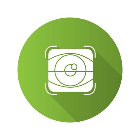 Retina Scan Flat Design Long Shadow Glyph Icon Optometry Eye Authentication Vector Silhouette