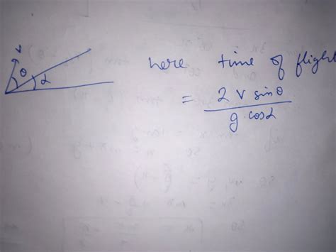 A Particle Is Projected With A Velocity Of M S An Angle Of To An Inclined Plane Of