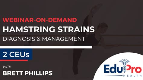 Hamstring Strains Diagnosis And Management Edupro Health