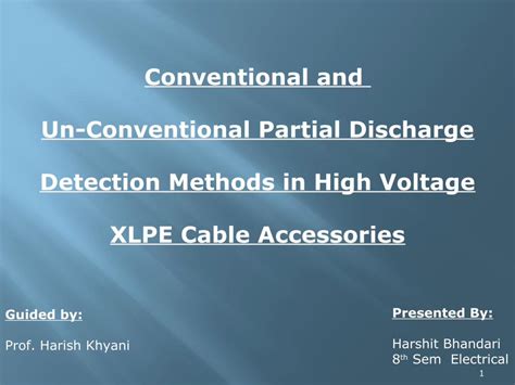 PDF Seminar On Partial Discharge Detection Methods PDFSLIDE NET