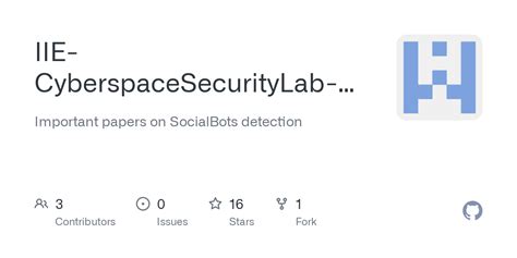 GitHub IIE CyberspaceSecurityLab NLP SocialBotsDetectionPapers Important Papers On SocialBots