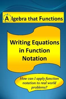 Writing Linear Equations In Function Notation For Real WorldSituations DISTANCE