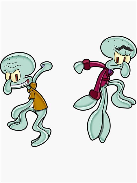 Squidward And Squilliam Sticker For Sale By Clarissa Arts Redbubble