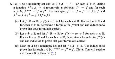Solved Let A Be A Nonempty Set And Let F A A For Each NE Chegg Com