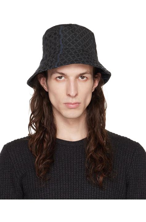 Engineered Garments Black Geo Bucket Hat Garmentory