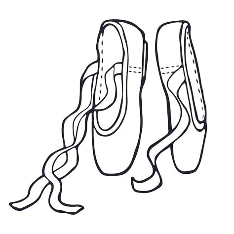 Ballet Shoes Black And White Drawing