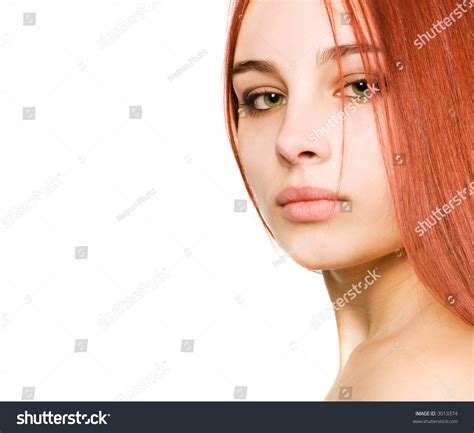 Sexy Girl Green Eyes Red Hair Stock Photo Shutterstock