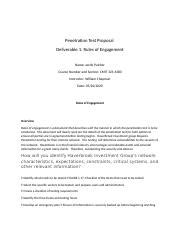 Penetration Test Proposal Docx Penetration Test Proposal Deliverable Rules Of Engagement