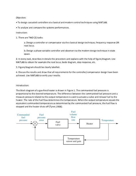 Objective To Design Cascaded Controllers Via
