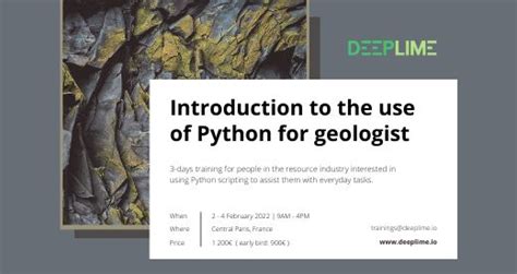 Introduction To The Use Of Python For Geologist — Deeplime