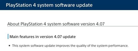 PS4 System Software Update 4 07 Released Improves The Quality Of The System Performance