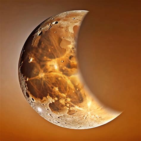 A Half Moon With A Half Moon In The Background Premium Ai Generated Image