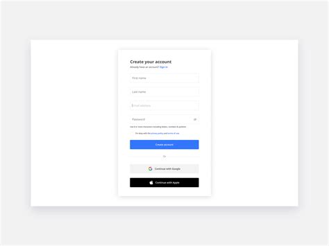 Sign Up Form By Natalie Worth On Dribbble